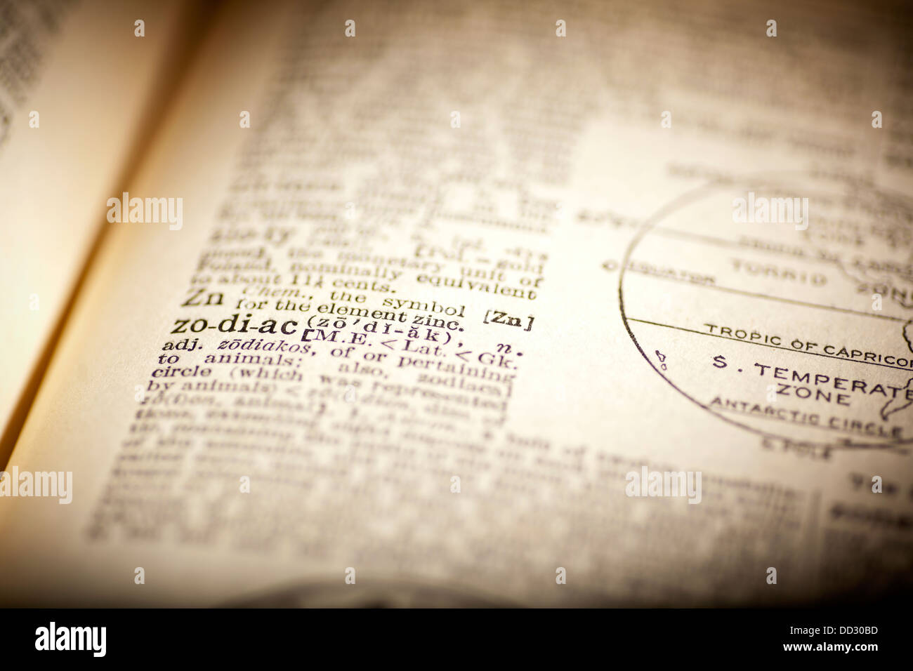 Dictionary word zodiac Stock Photo - Alamy