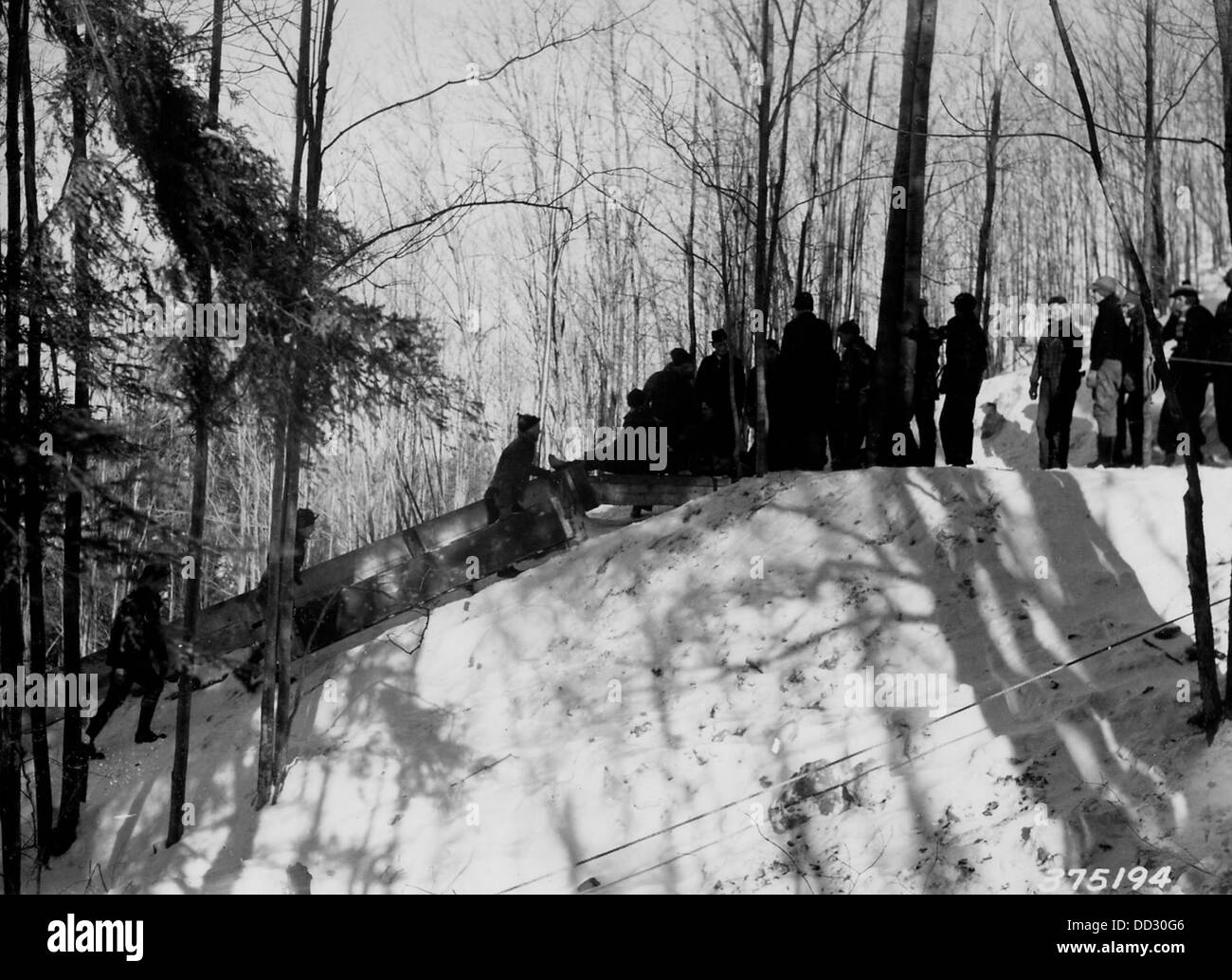 Toboggans Black and White Stock Photos & Images - Alamy