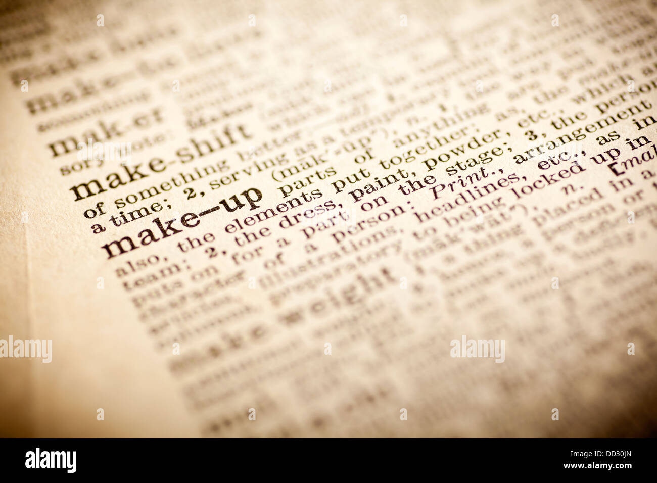 Dictionary word make-up Stock Photo - Alamy