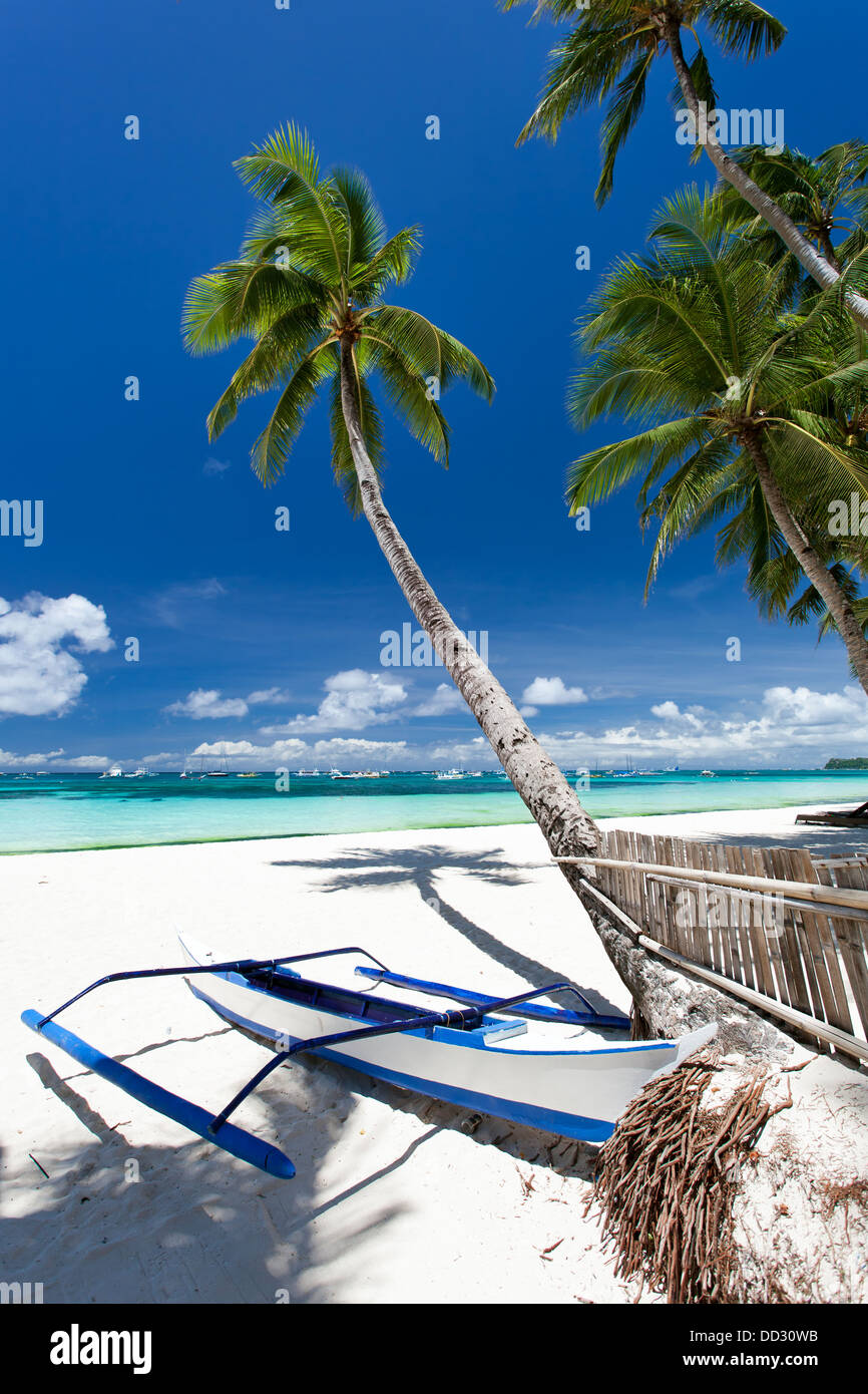 Tropical beach view, Philippines, Boracay Stock Photo - Alamy