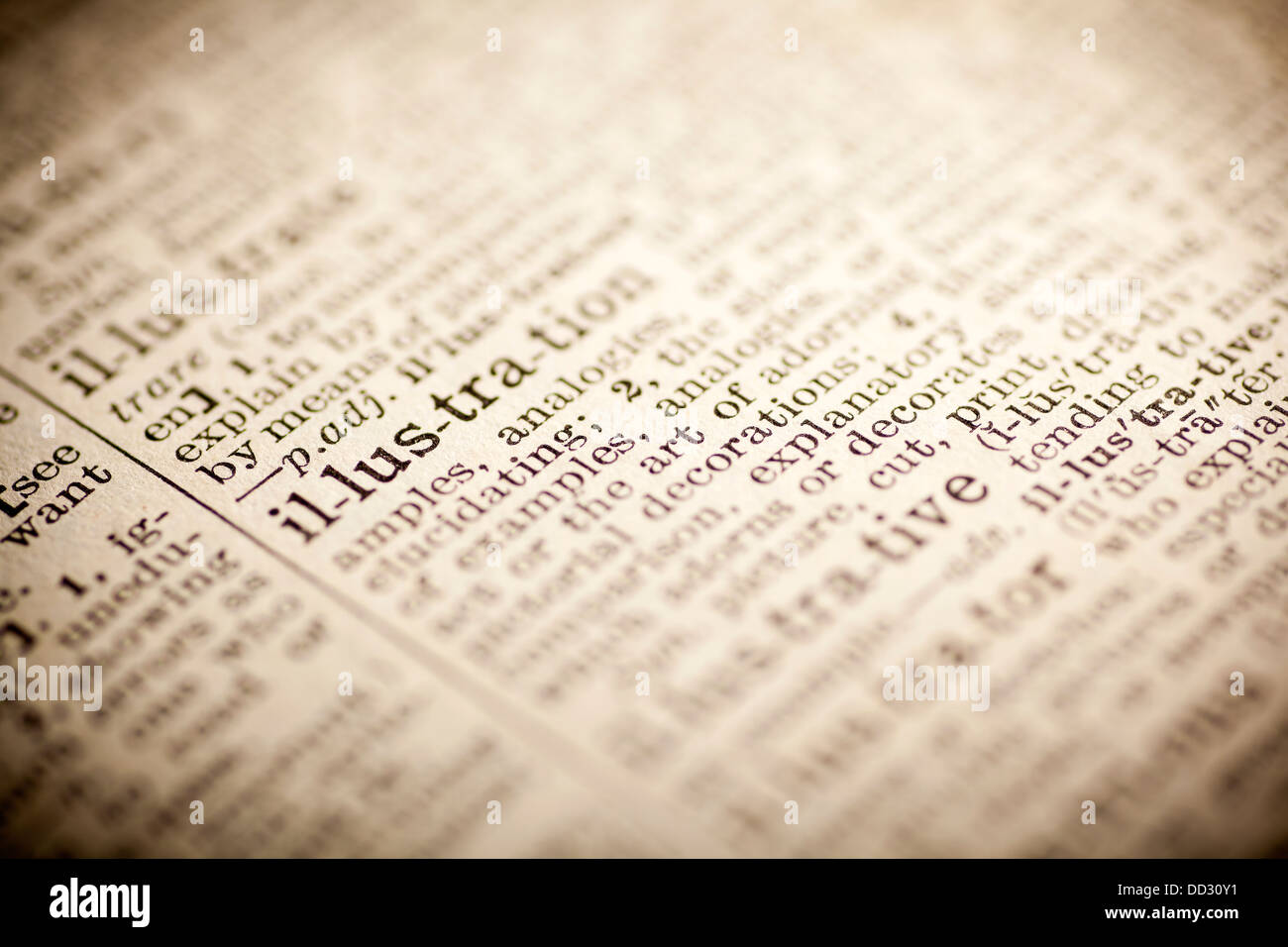 Dictionary word illustration Stock Photo - Alamy
