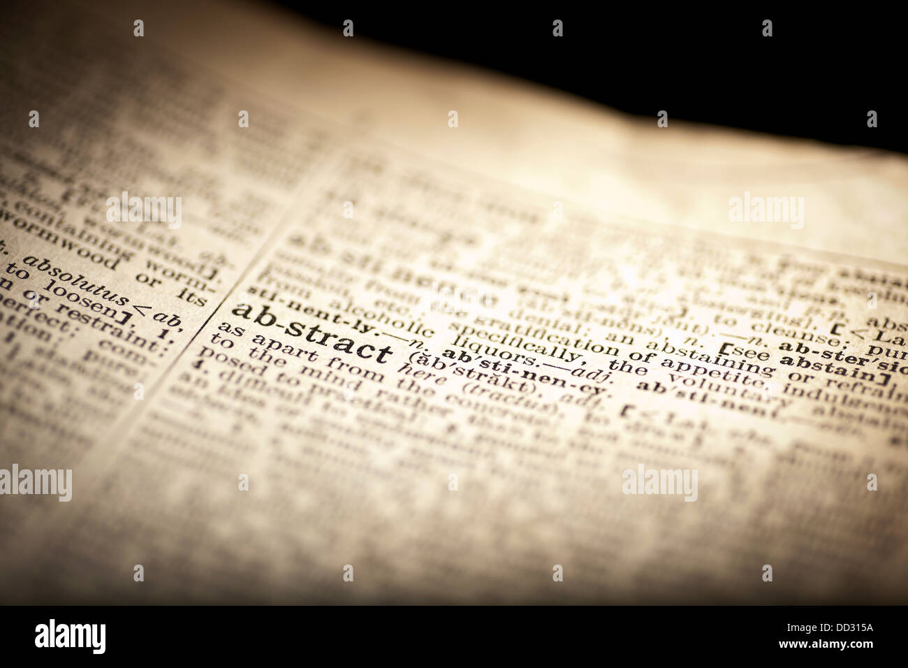 Dictionary word abstract Stock Photo - Alamy