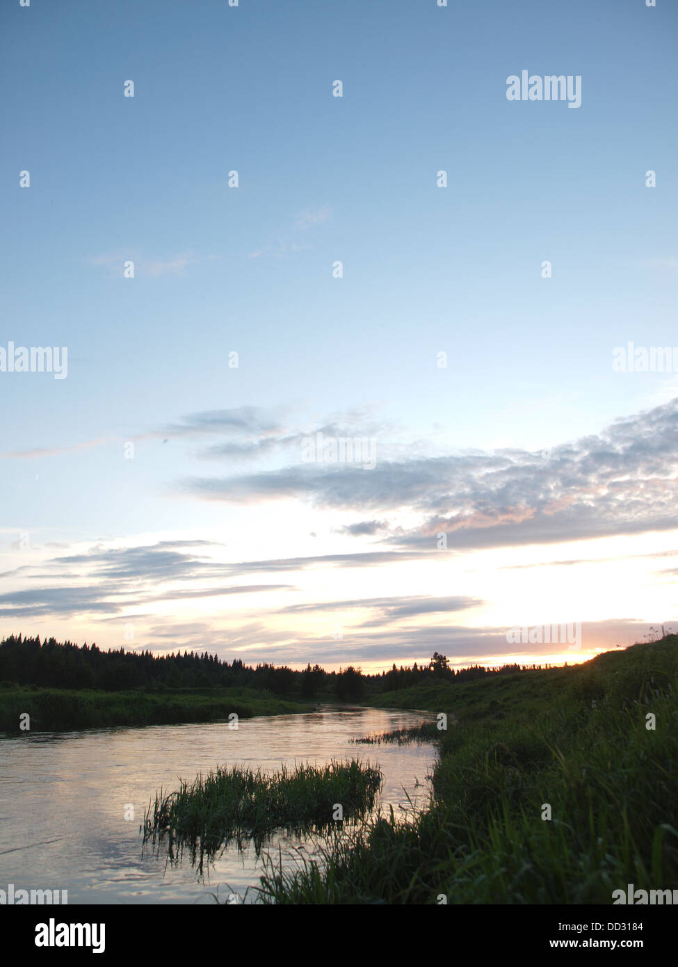 Decline above the river. Russia Stock Photo - Alamy