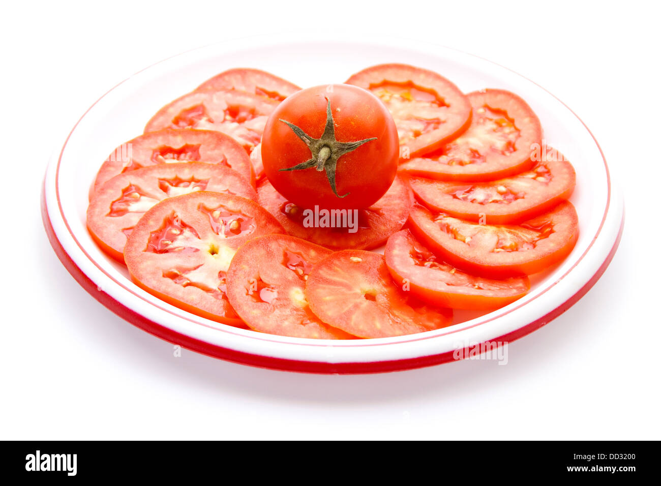 Fresh Sliced Tomatoes Stock Photo - Alamy