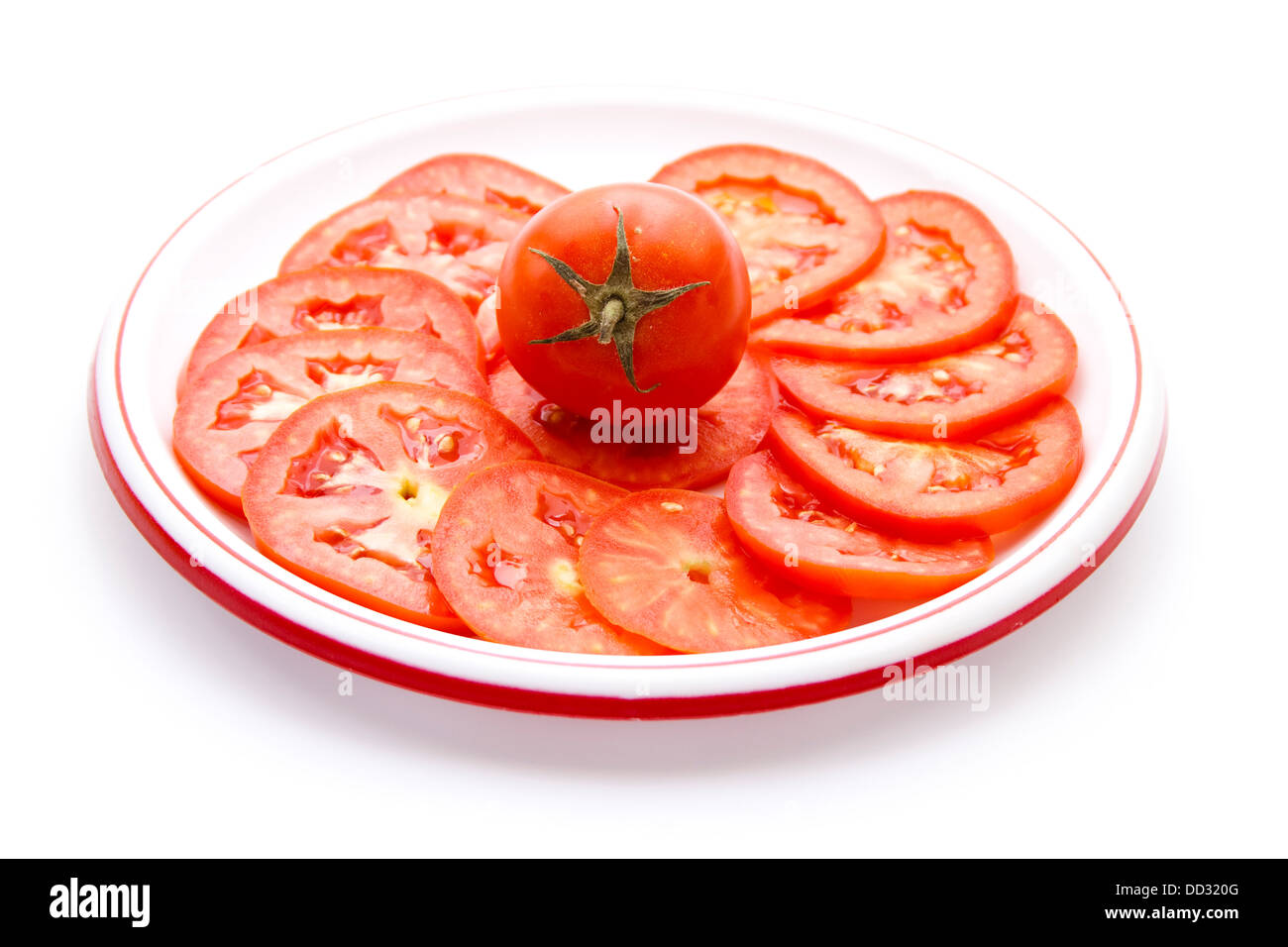 Fresh Sliced Tomatoes Stock Photo - Alamy