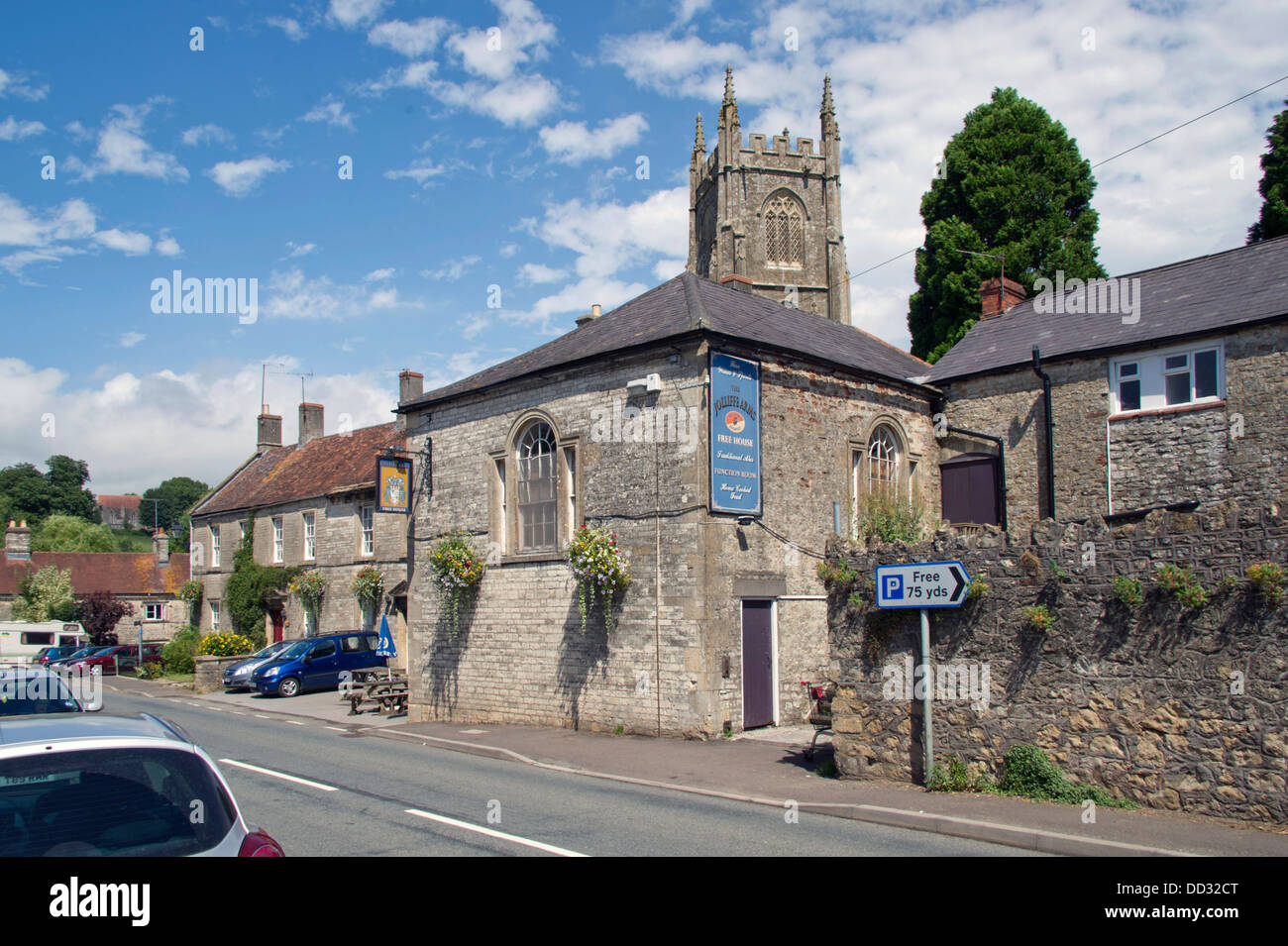 Kilmersdon village, Somerset Stock Photo - Alamy