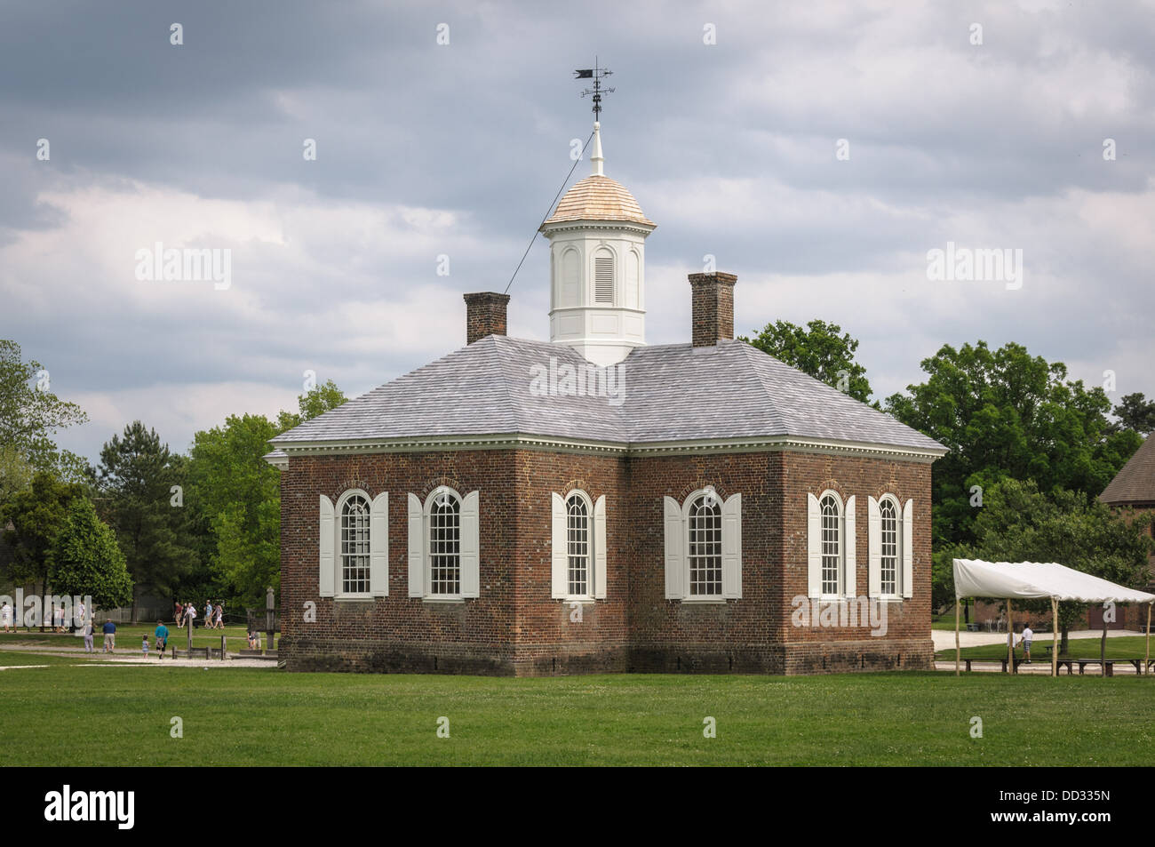 Courthouse, Market Square, Colonial Williamsburg, Virginia Stock Photo ...