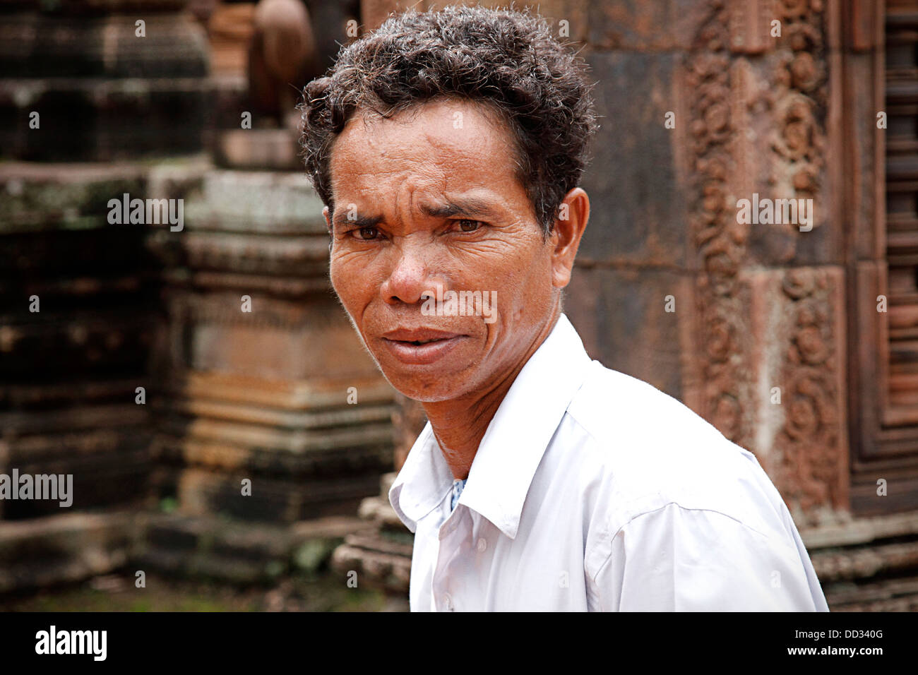 Portrait of Khmer man in Cambodia Stock Photo - Alamy