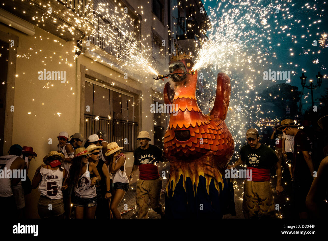 Sitges, Spain. August 23rd, 2013: The "Aliga (eagle) de Sitges", a ...