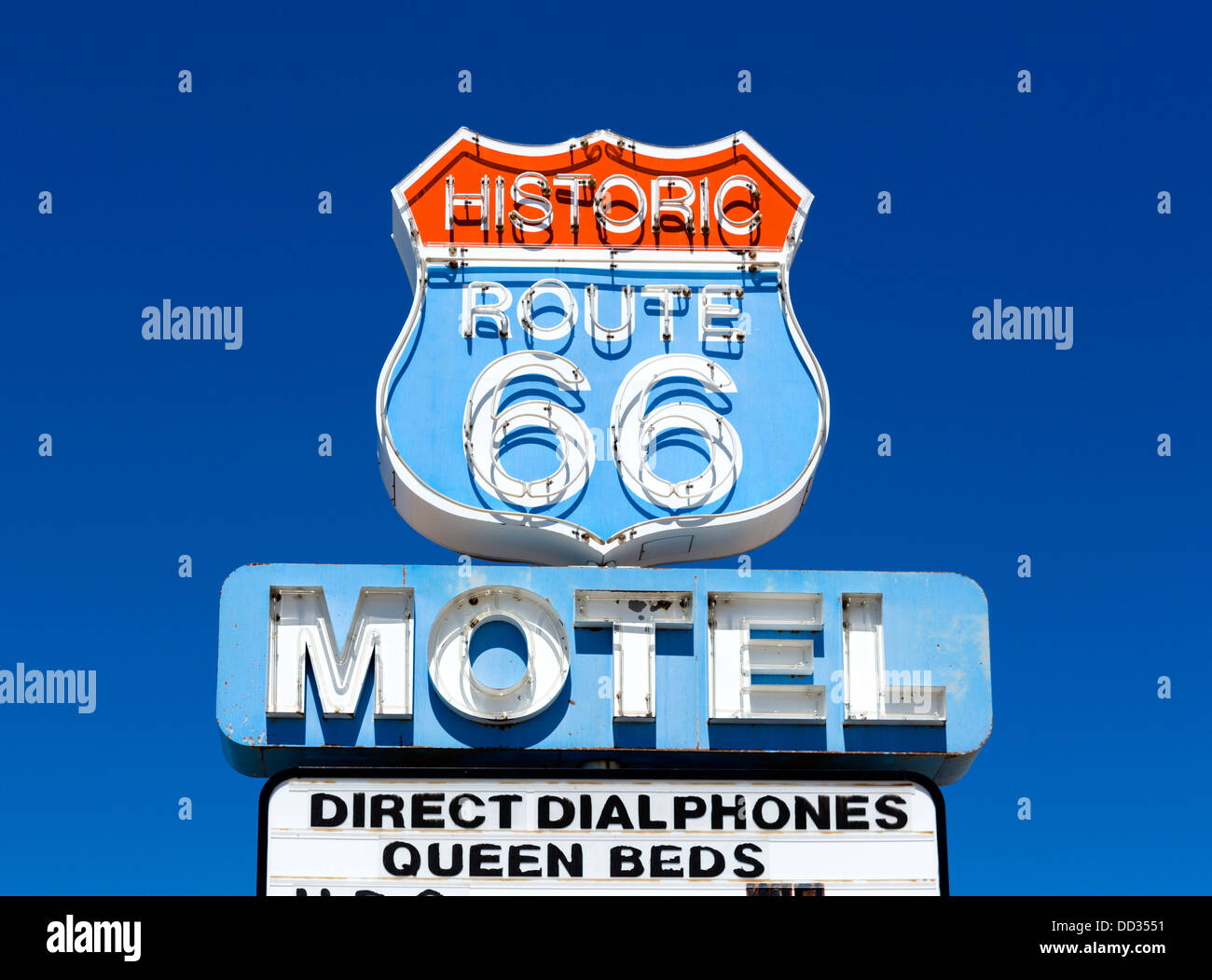 Route 66 historic hotel sign hi-res stock photography and images - Alamy