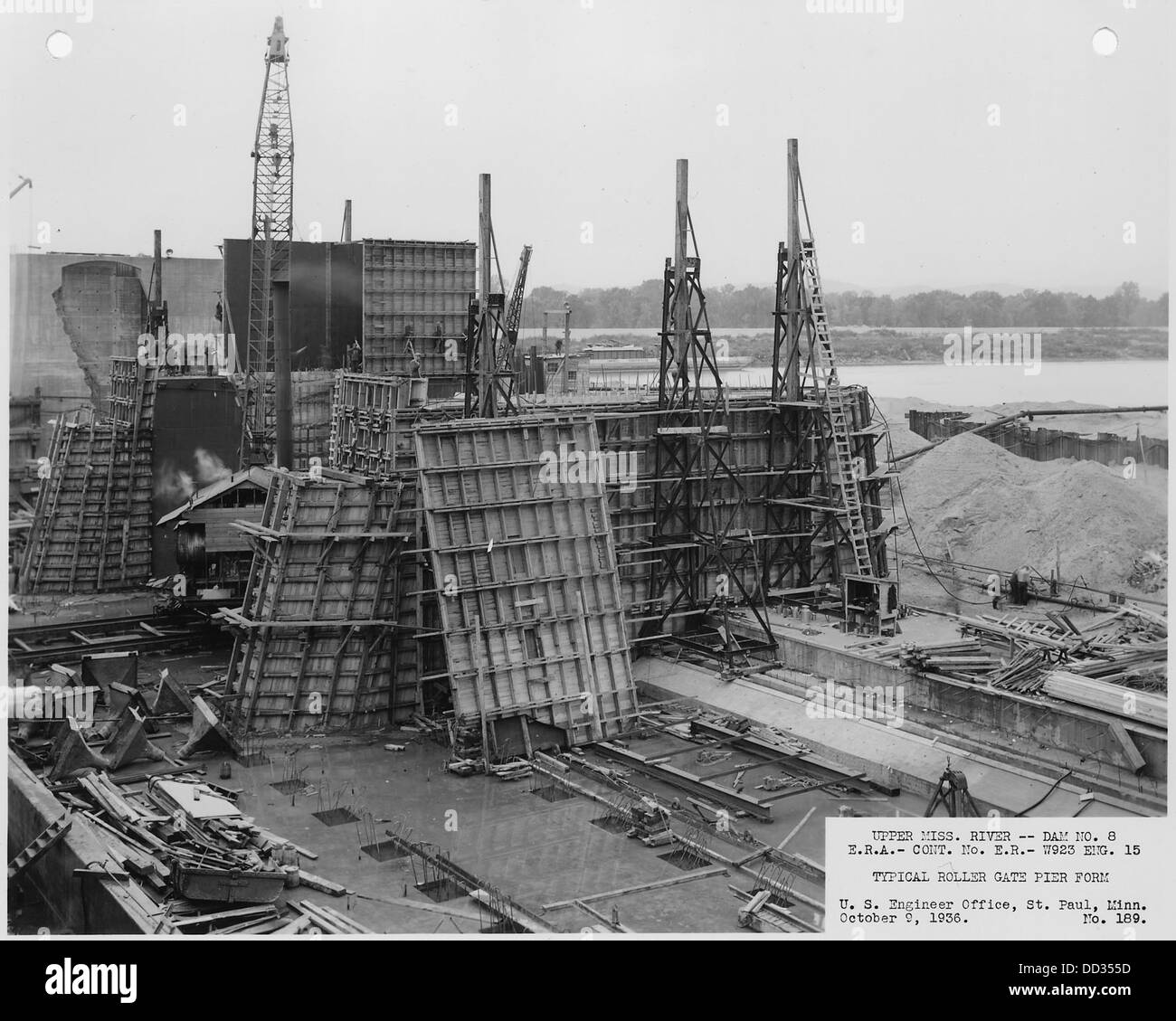 This photograph shows Dam No. 8 on the Upper Mississippi River ...