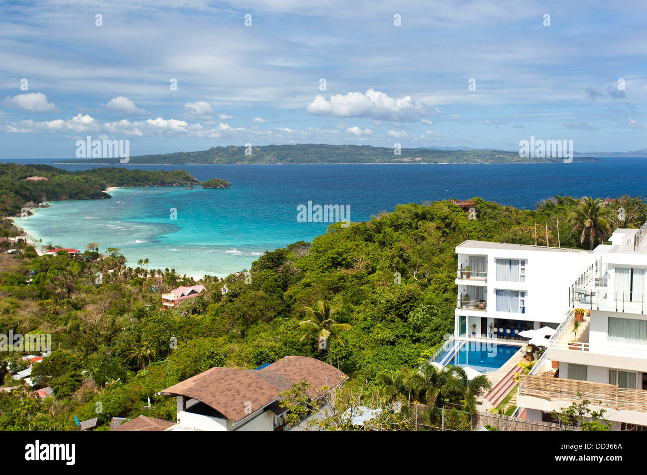 Typical tropical Villa with swimming pool from view point Stock Photo ...
