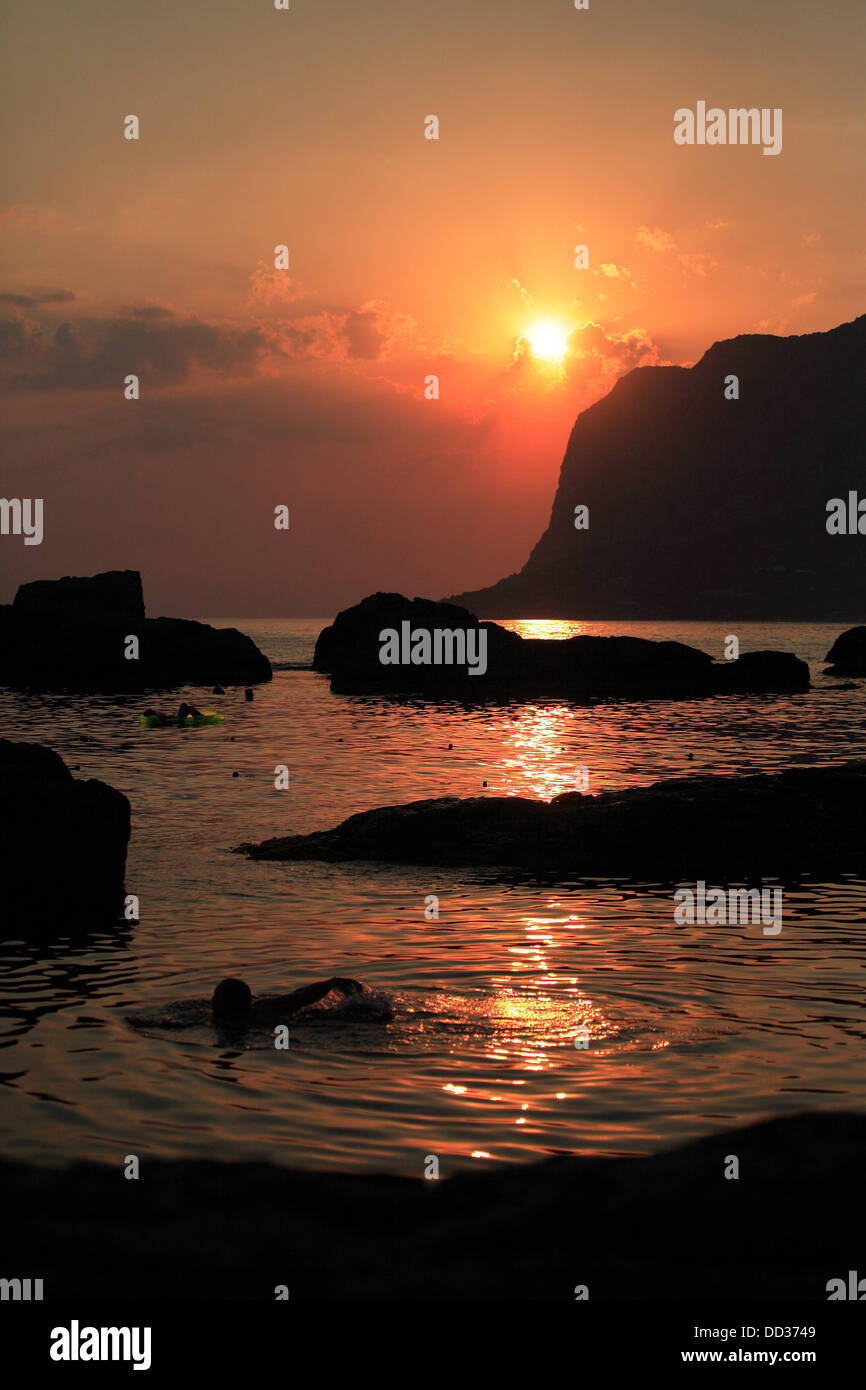 Sunset in the Black Sea Stock Photo - Alamy