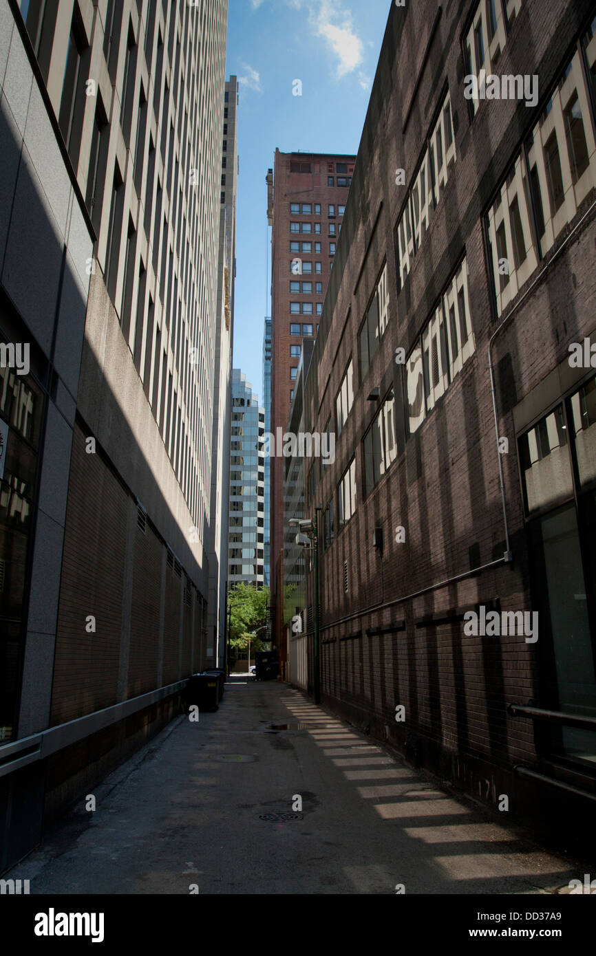Empty street in downtown Stock Photo - Alamy