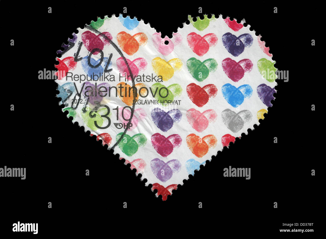 Postage stamp heart hi-res stock photography and images - Alamy