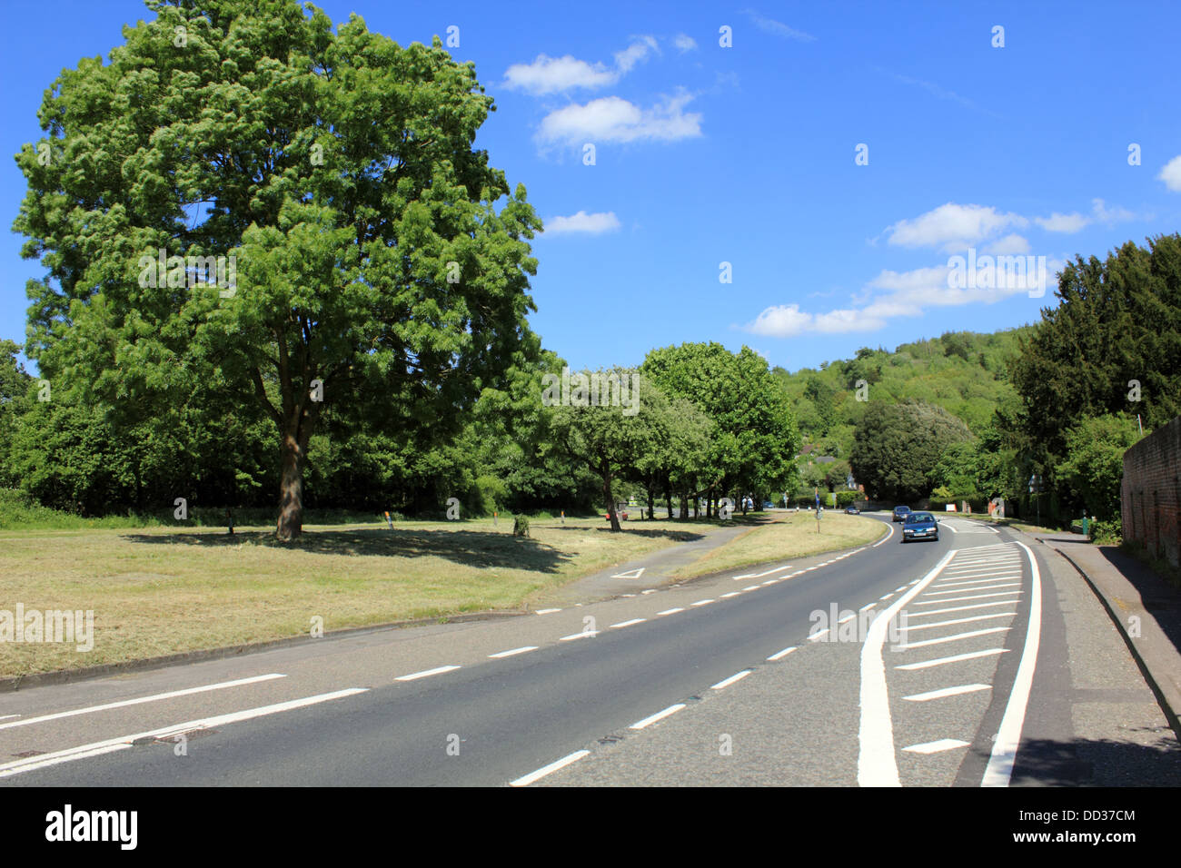 The A24 at Mickleham between Dorking and Leatherhead, Surrey, England ...