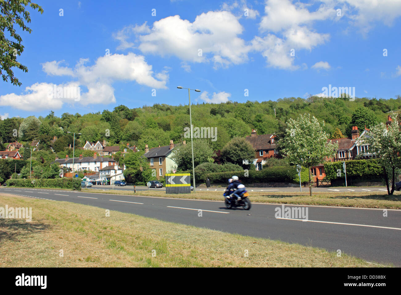 The Mickleham bends on the A24 between Dorking and Leatherhead, Surrey ...