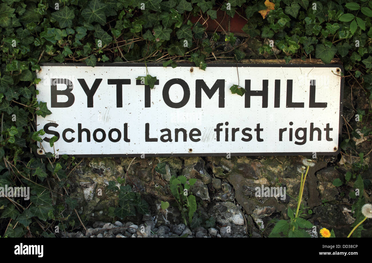 The village of Mickleham between Dorking and Leatherhead, Surrey ...