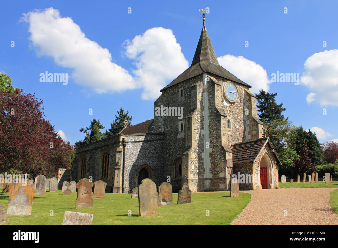 The Church of St Michael and All Angels in the village of Mickleham ...