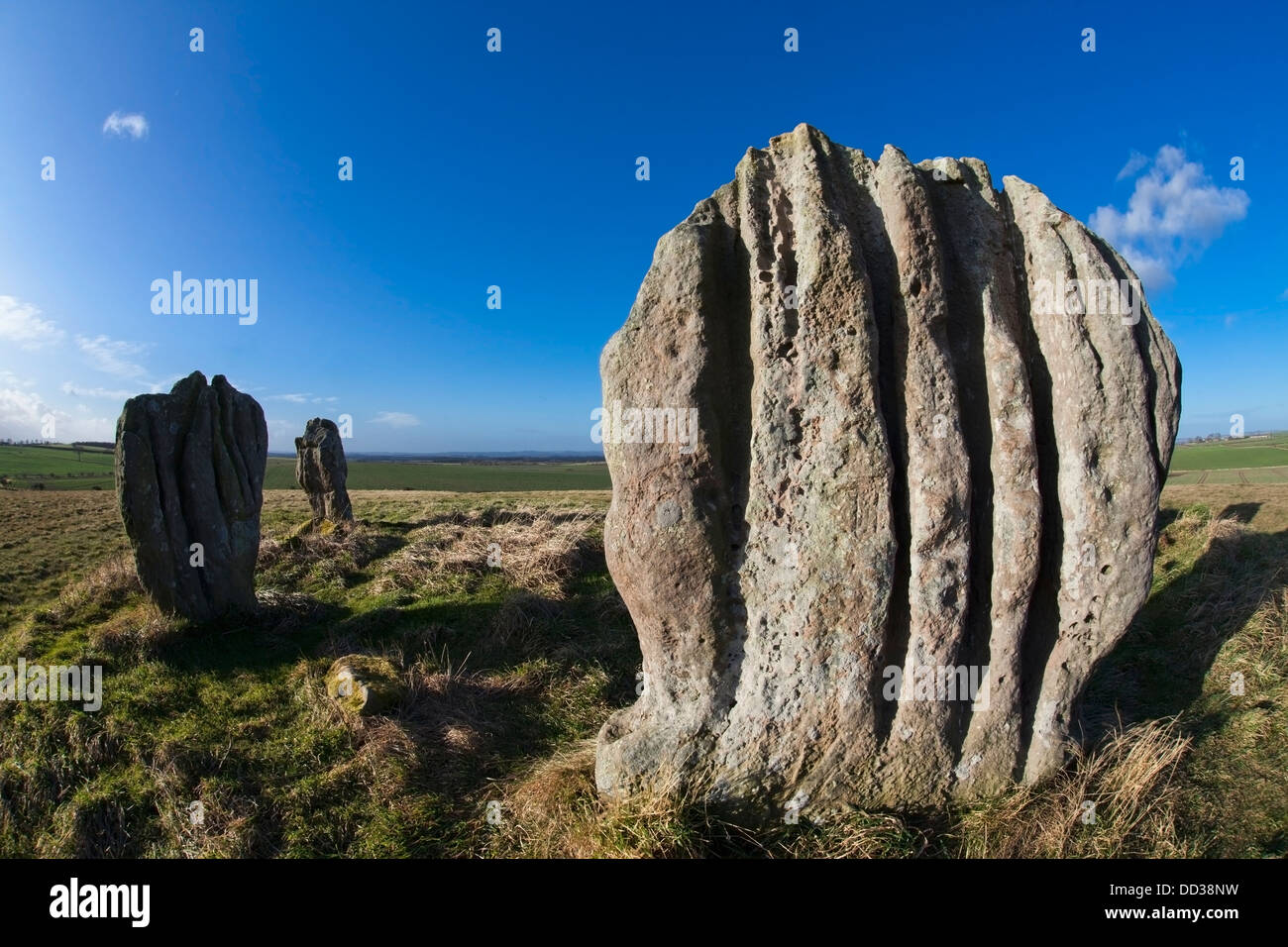 Standing Stones Of Duddo; Northumberland, England Stock Photo - Alamy