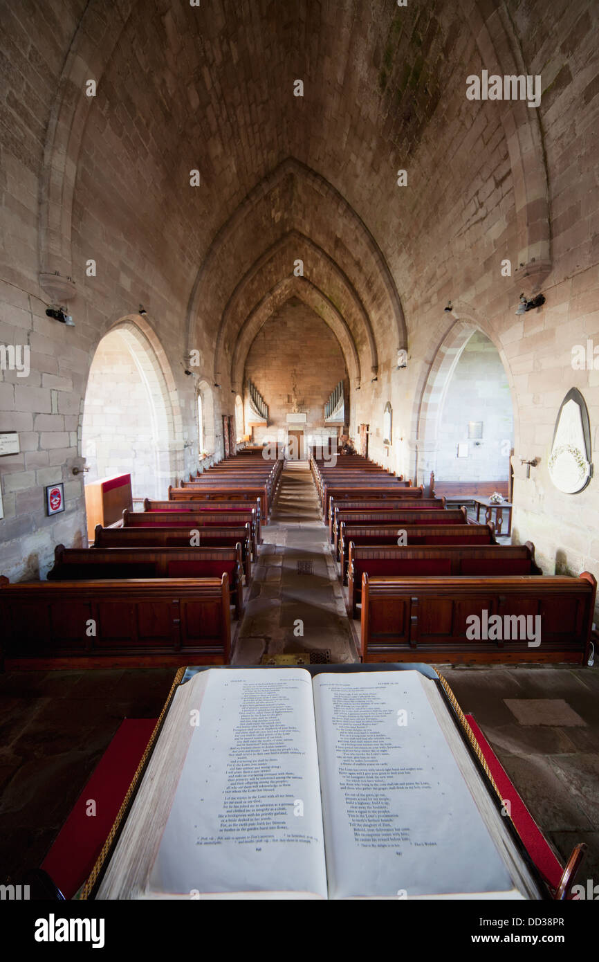 An Open Bible In The Ladykirk Church; Ladykirk, Scottish Border ...