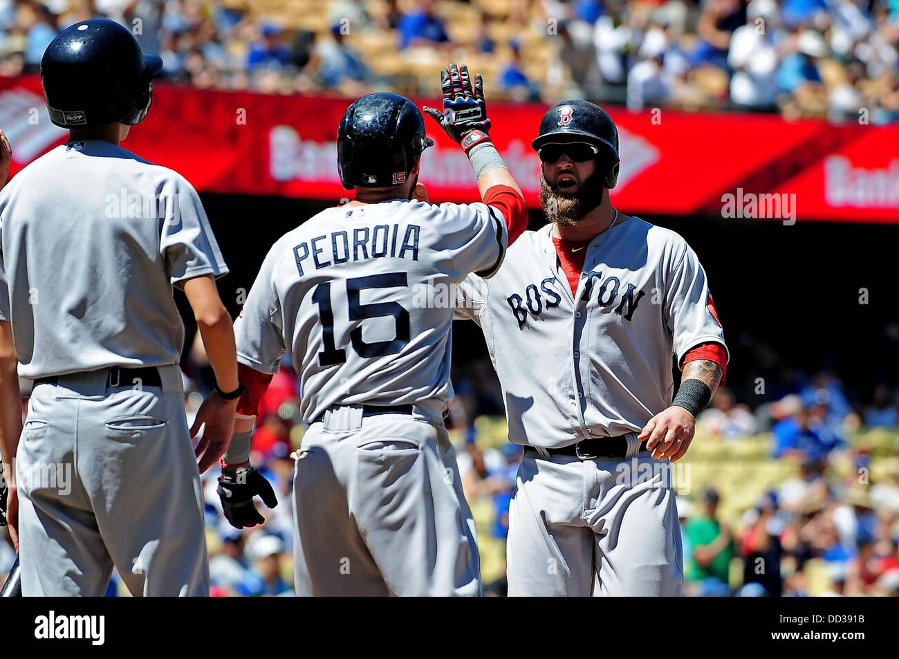 Los Angeles, CA, USA. 24th Aug, 2013. Boston Red Sox first baseman Mike ...