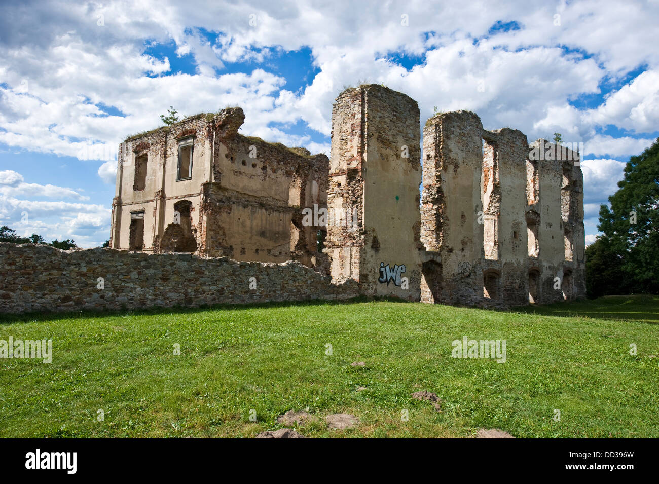 Bodzentyn Castle, a ruined castle from the 14th century in Bodzentyn ...