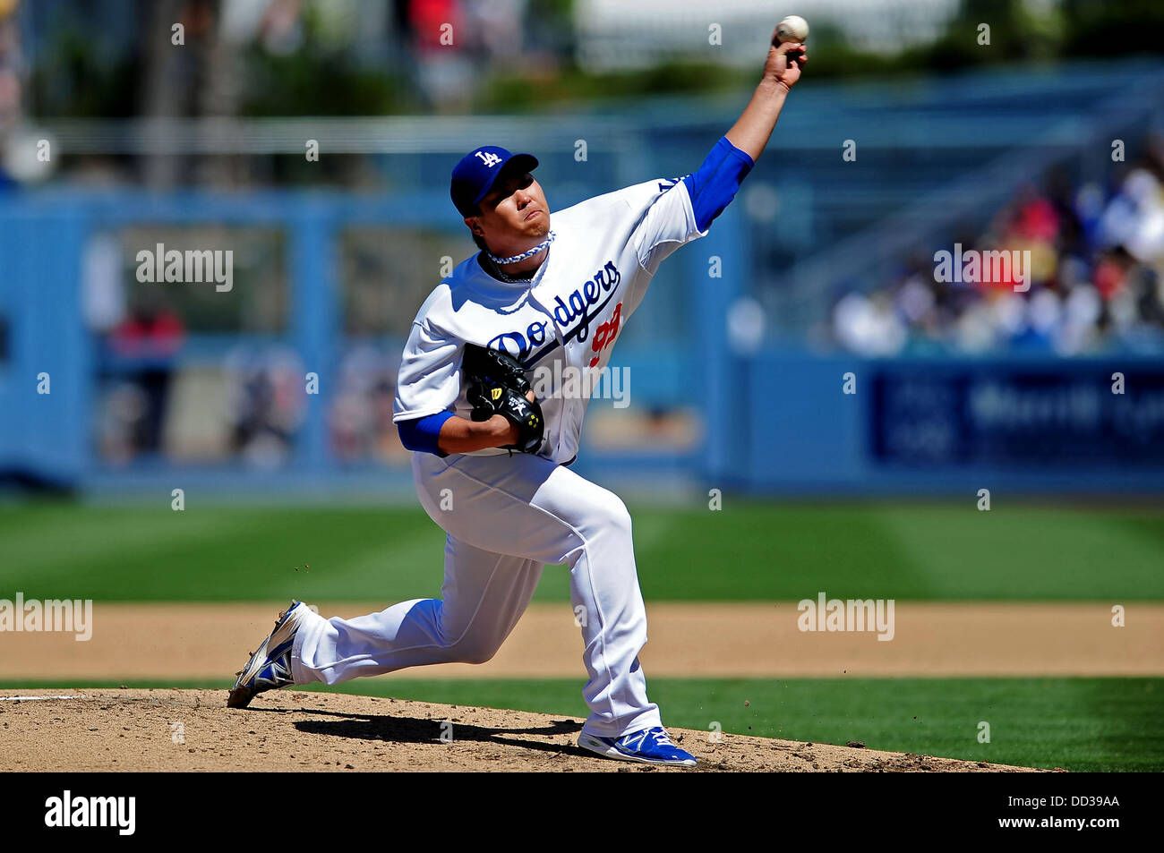 Los Angeles, CA, USA. 24th Aug, 2013. Los Angeles Dodgers starting ...