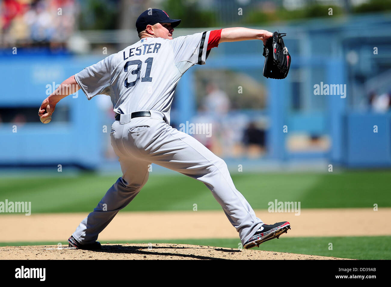 Los Angeles, CA, USA. 24th Aug, 2013. Boston Red Sox starting pitcher ...