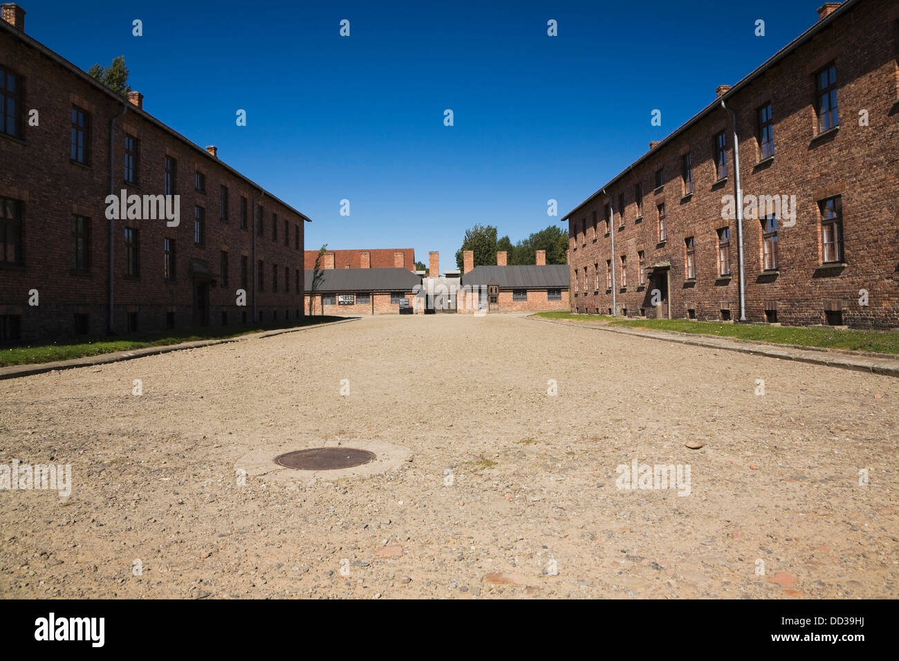 Buildings Inside Auschwitz Nazi Concentration High Resolution Stock ...