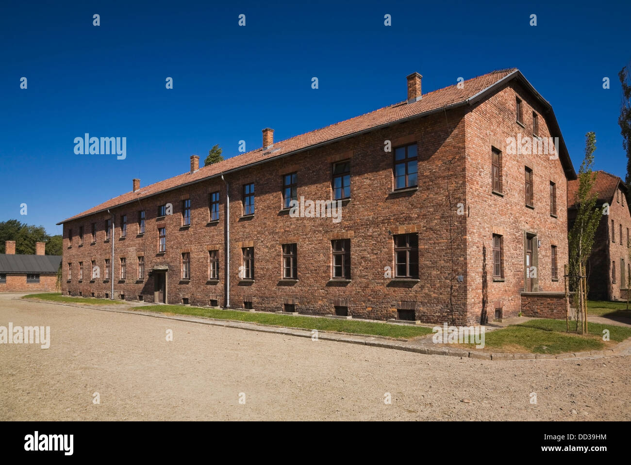 Buildings Inside Auschwitz Nazi Concentration High Resolution Stock ...