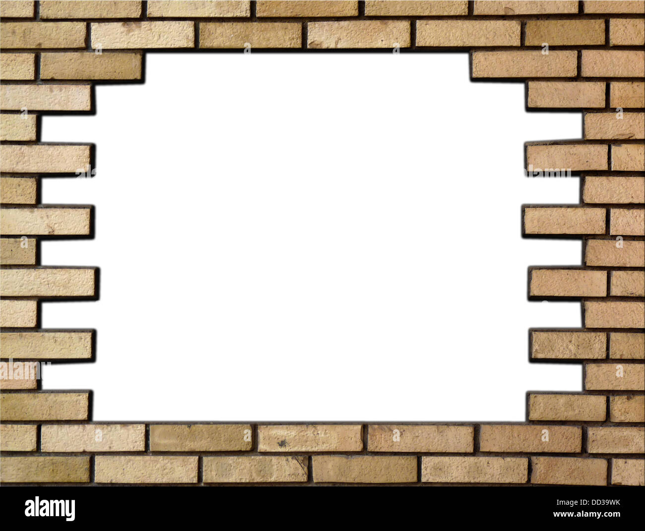 Brick wall in the frame Stock Photo - Alamy