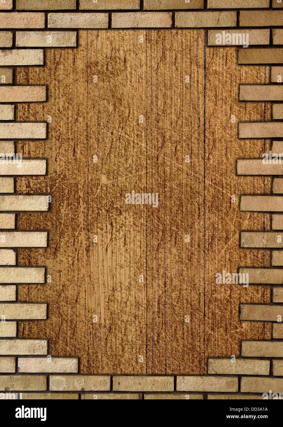 Brick wall in the frame Stock Photo - Alamy