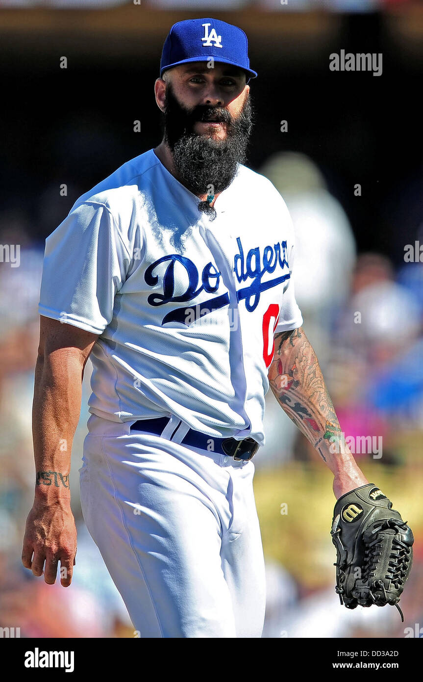 Los Angeles, CA, USA. 24th Aug, 2013. Los Angeles Dodgers relief ...