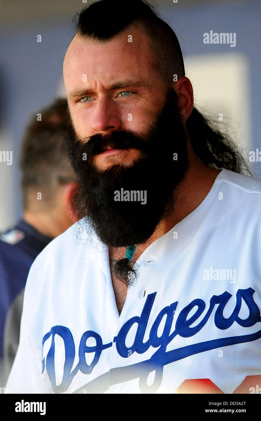Los Angeles, CA, USA. 24th Aug, 2013. Los Angeles Dodgers relief ...