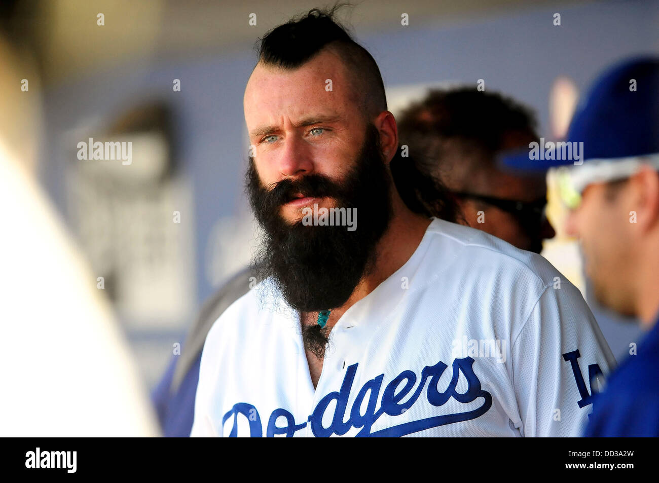 Los Angeles, CA, USA. 24th Aug, 2013. Los Angeles Dodgers relief ...