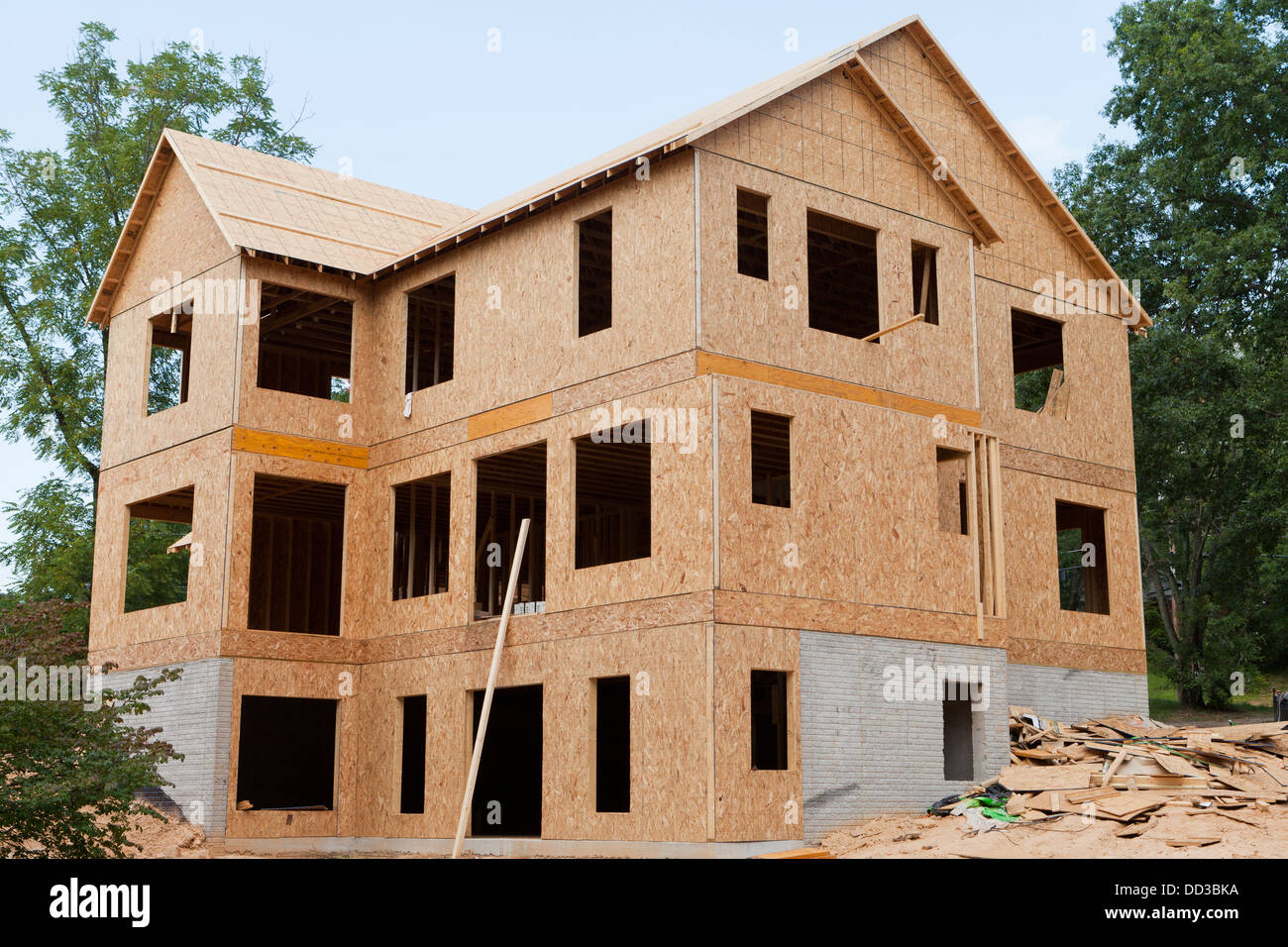 New single family home wood framing - Virginia USA Stock Photo - Alamy