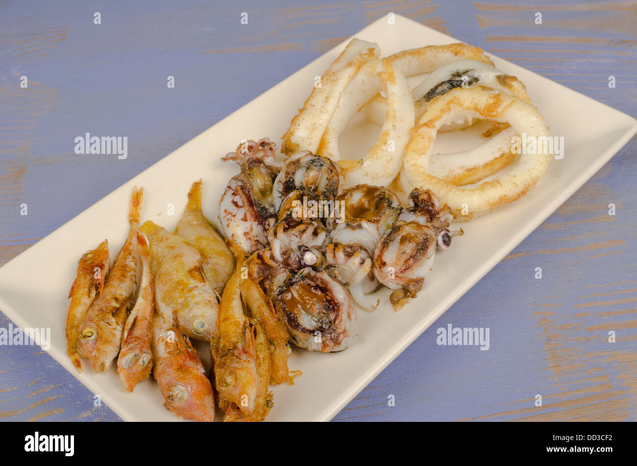 A classic Andalusian tapa, assorted fried fish Stock Photo - Alamy