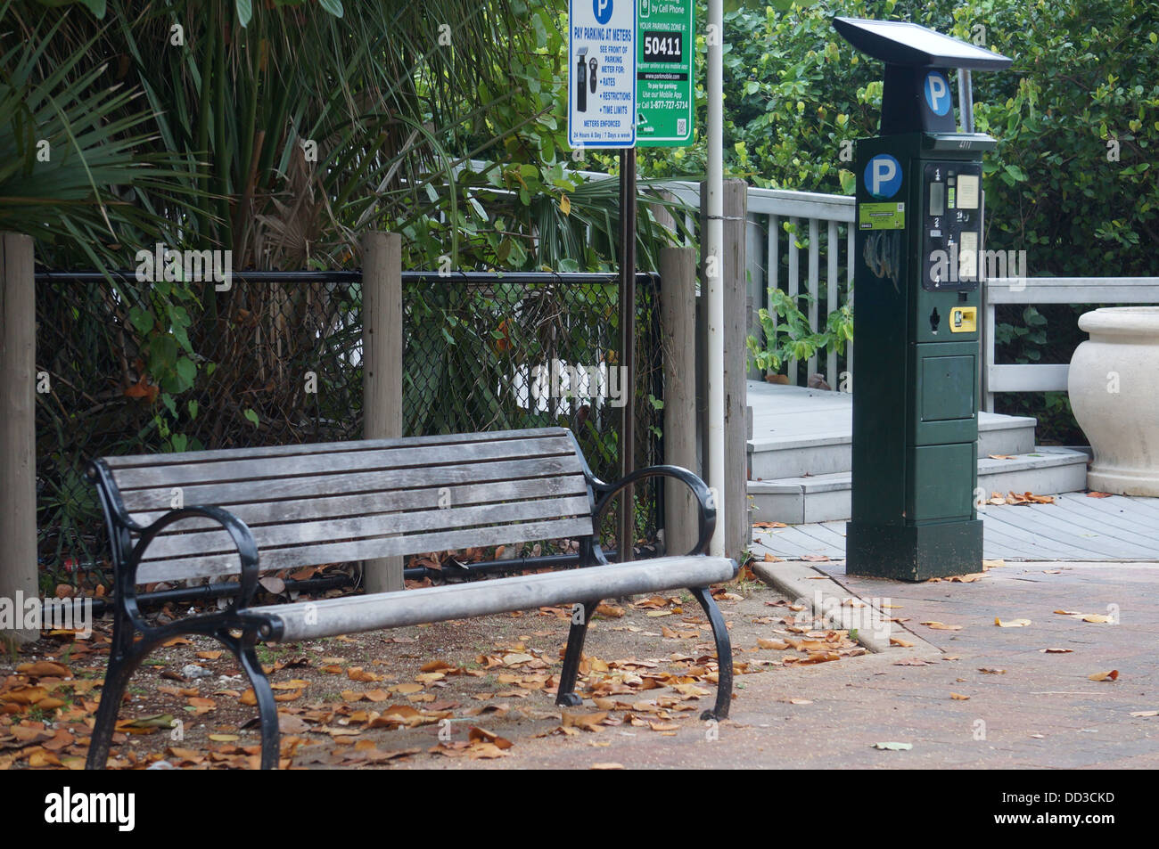 Vintage Bench Scenery Stock Photo - Alamy