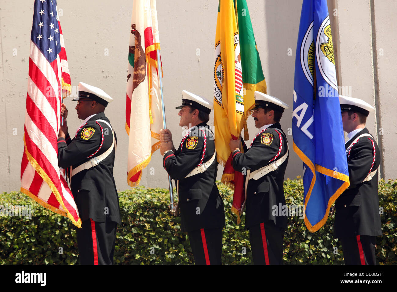 Westlake Village, CA, USA. 24th Aug, 2013. Color guard at the funeral ...