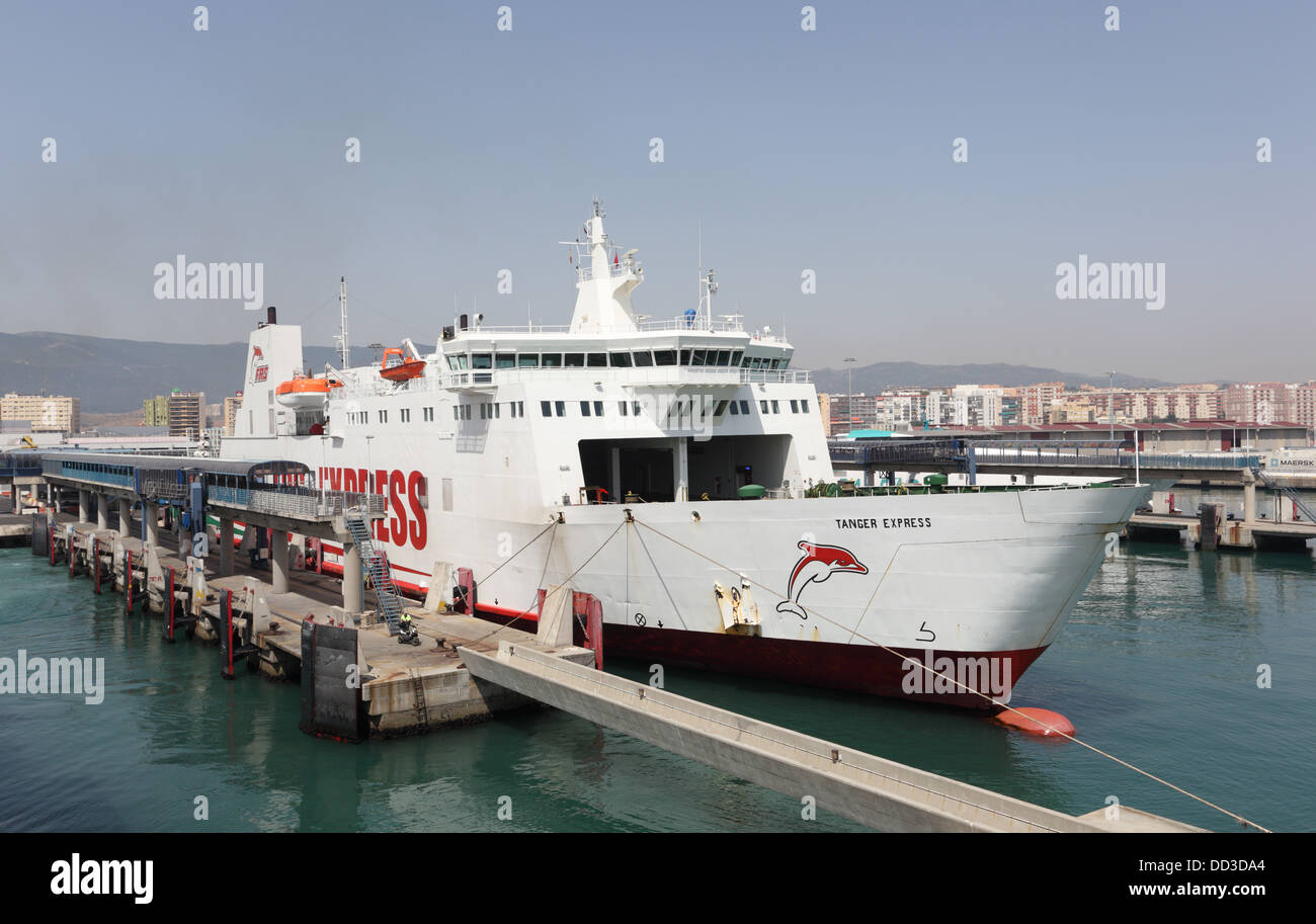 FRS Tanger Express ferry boat in the harbor of Algeciras, Spain Stock ...