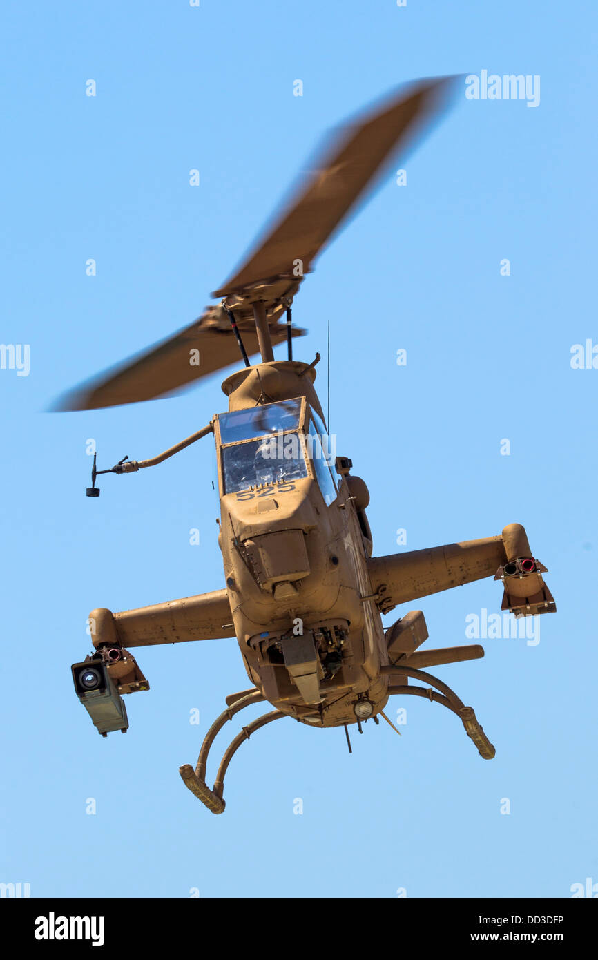Israeli Air force (IAF) helicopter, Bell AH-1 Cobra in flight Stock Photo - Alamy