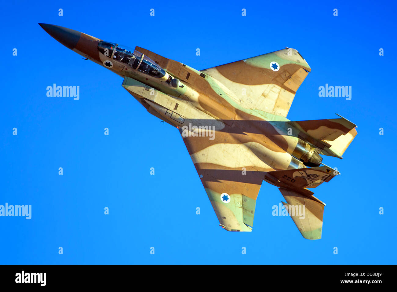 Israeli Air force (IAF) Fighter jet F-15I (Raam) in flight Stock Photo ...