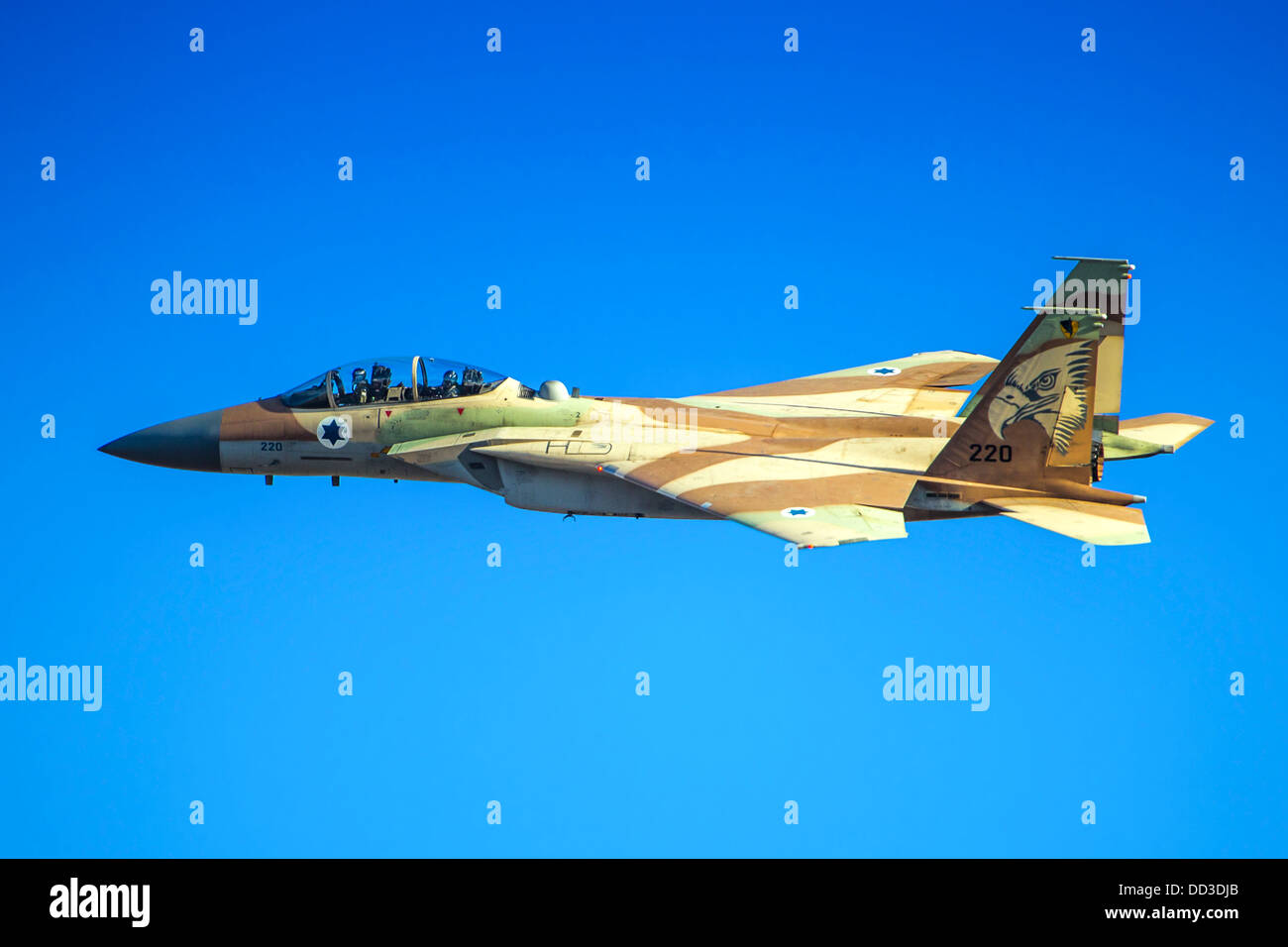 Israeli Air force (IAF) Fighter jet F-15I (Raam) in flight Stock Photo ...