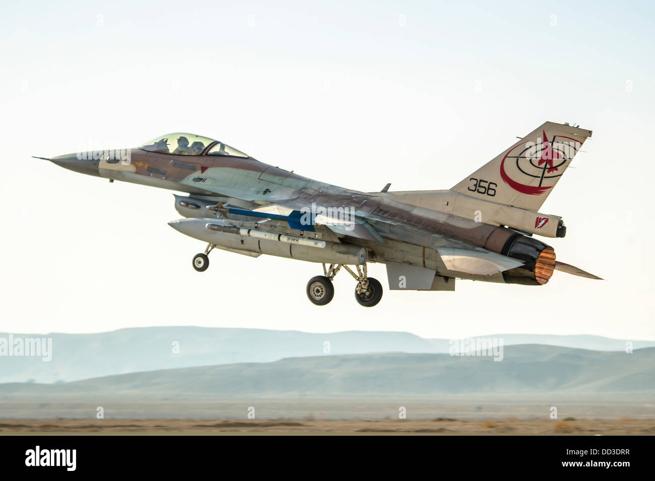 Israeli Air Force (IAF) F-16C (Barak) Fighter jet in flight Stock Photo ...