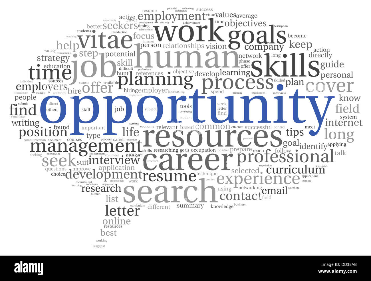 Opportunity and success concept in word tsg cloud on white Stock Photo ...