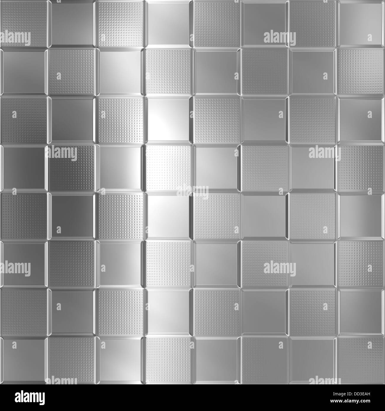 Metal silver checked pattern background Stock Photo - Alamy