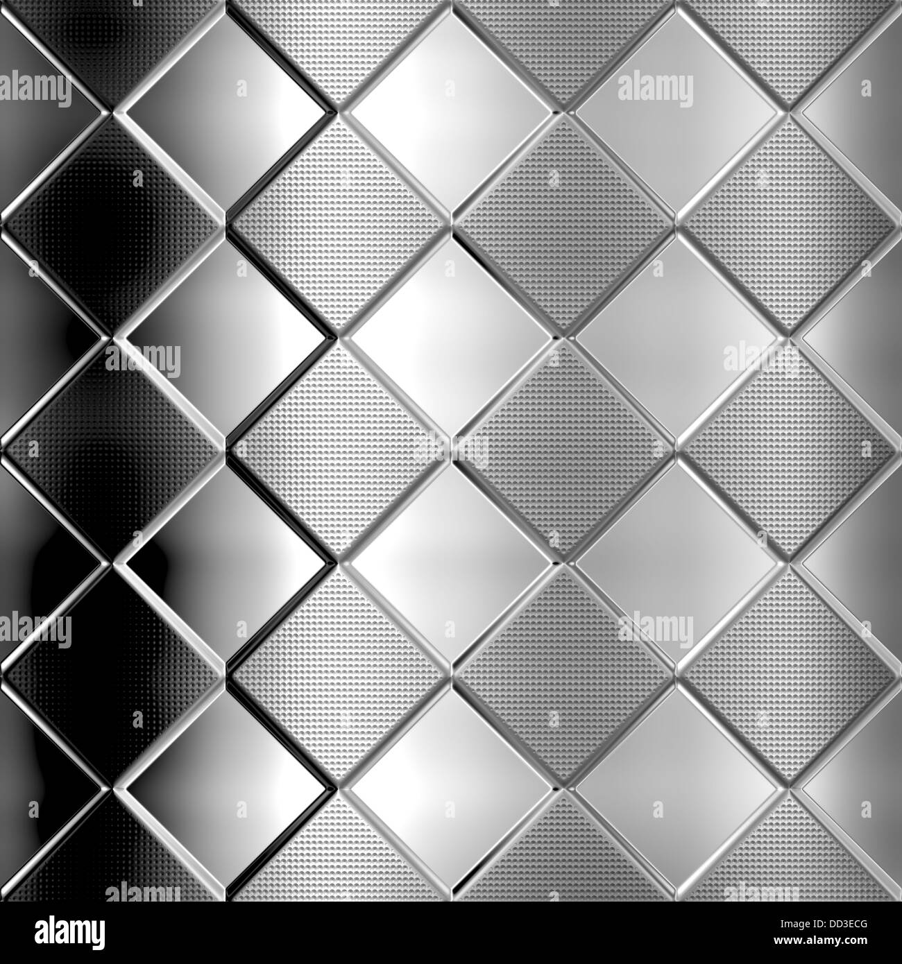 Dark metal silver checked pattern background Stock Photo - Alamy