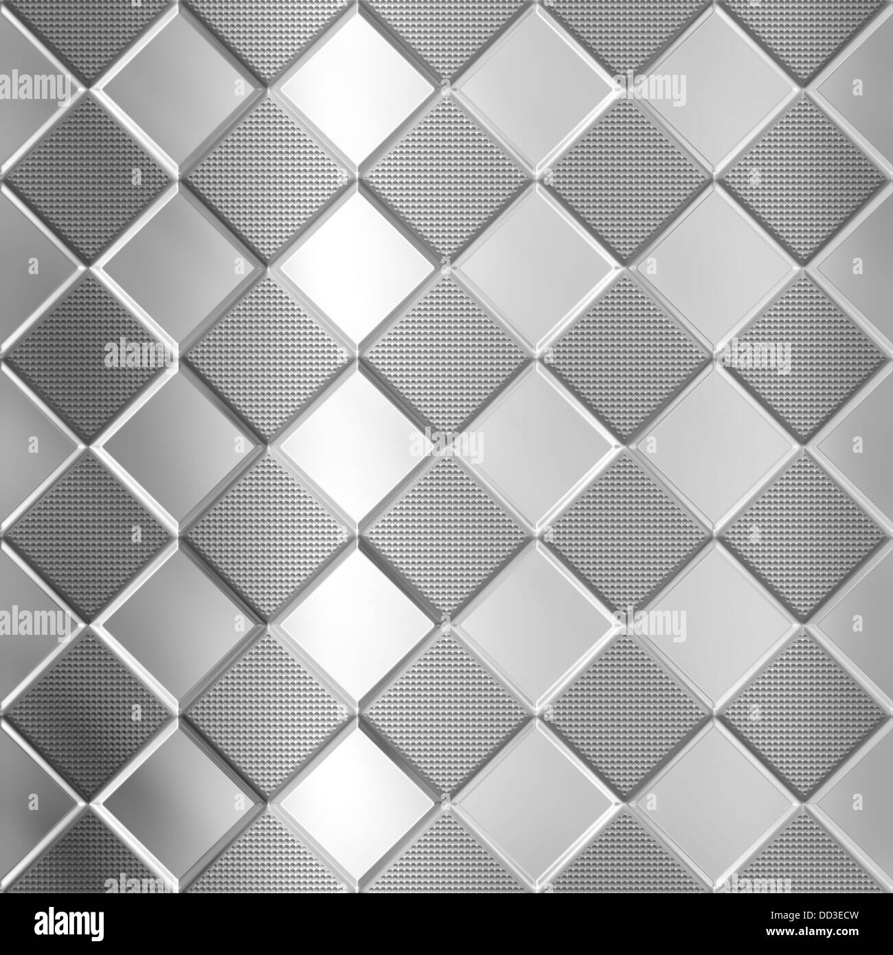 Metal silver checked pattern background Stock Photo - Alamy
