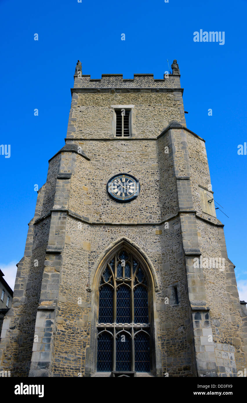 West tower (detail). Parish Church of Saint Botolph. Trumpington Street ...